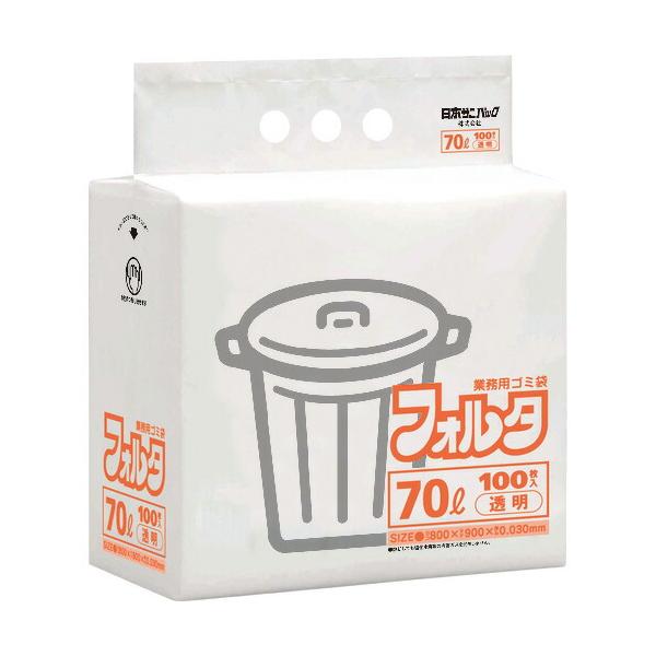 [特長]●使用済パッケージは簡単にたたんで捨てられます。[仕様]●容量(L)：70●縦(mm)：900●横(mm)：800●厚さ(mm)：0.030●色：透明[材質／仕上]●低密度ポリエチレン（LLDPE）