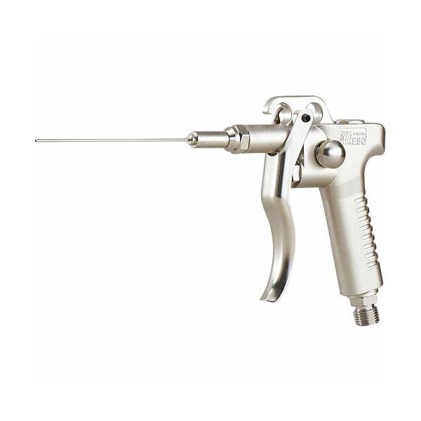 [特長]●エアーダスターガン本体にエアマイクロメーターを内蔵した流量調整が可能なエアダスターガンです。[仕様]●ノズル長(mm)：95●ノズル口径(mm)：1●ノズル取付口：G1/8●エア取付口：G1/4●全長(mm)：215●・最高使用圧...