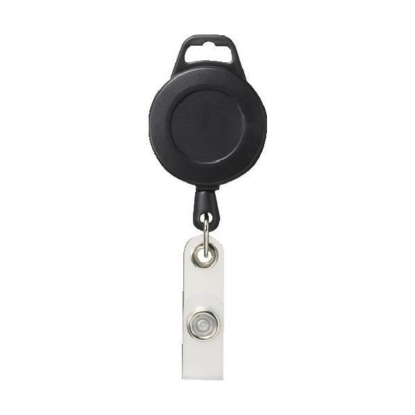 [特長]●ループひもや名札替ケースと組み合わせて使えます。●最大伸長６０ｃｍ。●裏面金属クリップ付です。[仕様]●色：黒●縦(mm)：30●横(mm)：30●１パック入数：１０個●１パック入数：１０個[材質／仕上]●ＡＢＳ樹脂