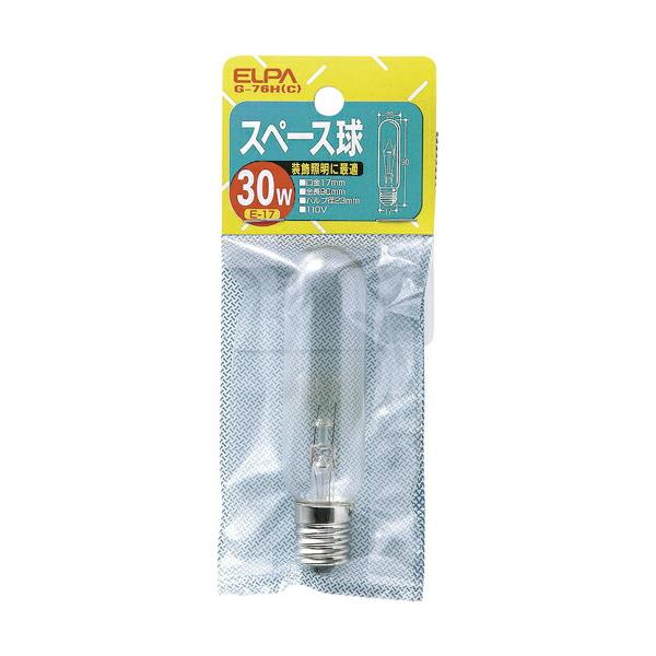 [特長]●シンプルで透明な筒状の小型ガラス球。●キラキラした輝き出装飾照明、表示灯などに適しています。[仕様]●全長(mm)：90●消費電力(W)：30●口金：E17●定格寿命(時間)：約1000●色：クリア●電圧(V)：110●バルブ径(...