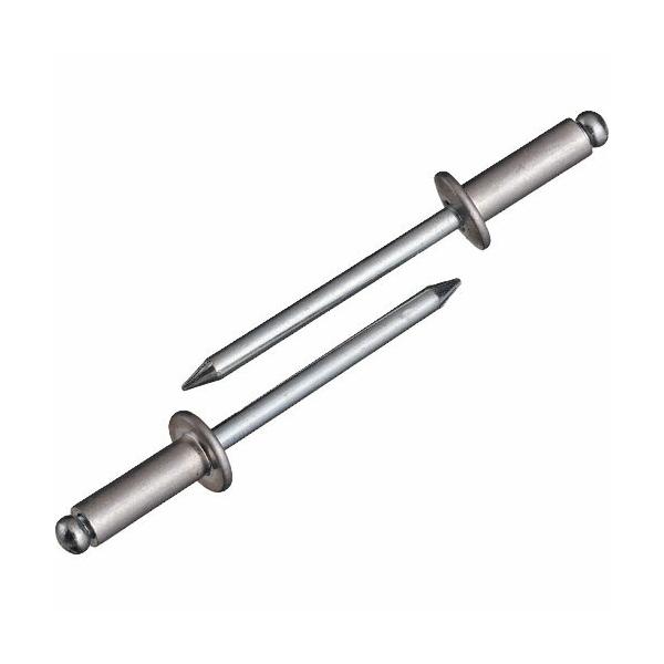 [特長]●必要な仕事に無駄なく使える少量サイズです。●片側から複数の母材をワン・アクションで締結できます。[仕様]●リベット径(mm)：4.0●リベット長(mm)：12.2●フランジ径(mm)：8.0●かしめ板厚(mm)：4.8〜8.0●下...