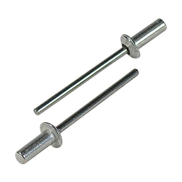 [特長]●必要な仕事に無駄なく使える少量サイズです。●片側から複数の母材をワン・アクションで締結できます。[仕様]●リベット径(mm)：4.8●リベット長(mm)：8.5●フランジ径(mm)：9.6●かしめ板厚(mm)：1.6〜3.2●下穴...