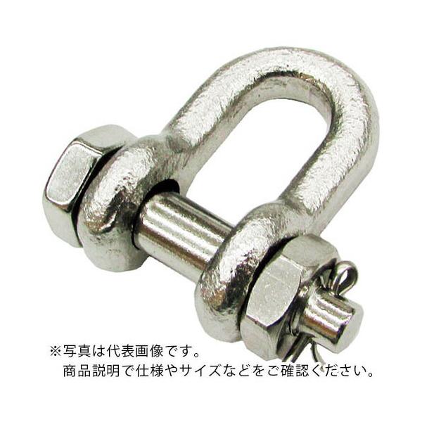 [特長]●枠の太さよりピンの太さの方が太いシャックルです。●ワリピン止めなので、振動でピンが緩む危険がないタイプです。[仕様]●使用荷重(kN)：1.96●ねじ径：M8●B(mm)：11●D(mm)：8●L(mm)：24●d(mm)：17●...