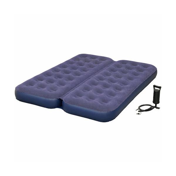 [特長]●防災用品やレジャー用品として使用できるダブルサイズの簡易エアーベッドです。●簡単設置、コンパクト収納、いざという時すぐ使えます。●肌触りがよい表面加工と、厚さ22ｃｍのボリュームで固い床でも底付き感を感じずに眠れます。●空気栓が2...