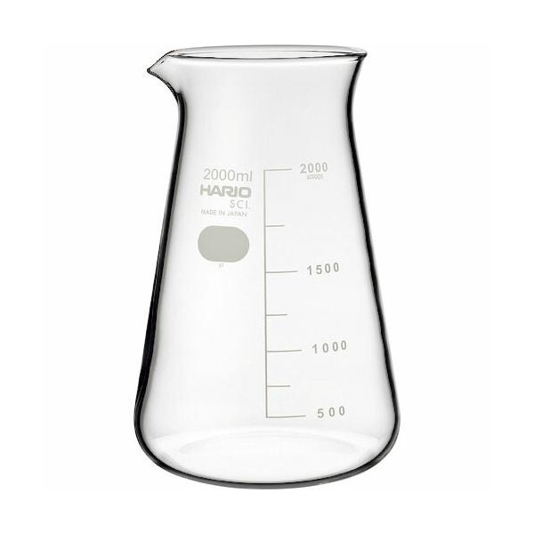 [特長]●くびれたネック部分は、かくはん操作に適したデザインです。●持ちやすく試料の混合がしやすい形状です。[仕様]●容量(ml)：2000●目盛間隔(ml)：250●外径(mm)：150●高さ(mm)：230●色：透明●タイプ：手無し●全...