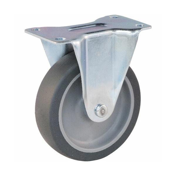 [仕様]●車輪材質：エラストマー●許容荷重(daN)：50●許容荷重(kgf)：51●車輪径D(mm)：100●車輪幅(mm)：27.0●取付穴径P(mm)：8.8●取付高H(mm)：122●本体材質：スチール●取付座(mm)：100×58...