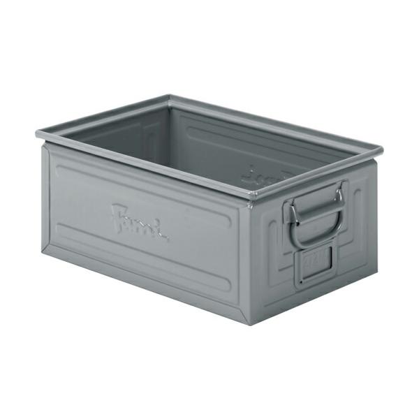 [特長]●ハンドルが90度で止まるので持ち運びやすいです。●スチール製で非常に頑丈です。●様々なサイズを積み重ねることができます。[仕様]●容量(L)：27●色：グレー●外形寸法(mm)間口：450●外形寸法(mm)奥行：300●外形寸法(...