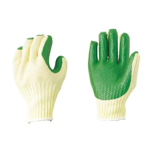 [特長]●耐久性、耐摩耗性、通気性に優れ、手によくなじみます。[仕様]●色：イエロー/グリーン●サイズ：フリー●ゲージ数：7●全長(cm)：24.0●手のひら周り(cm)：24.0●中指長さ(cm)：8.0●厚さ(mm)：3[材質／仕上]●...