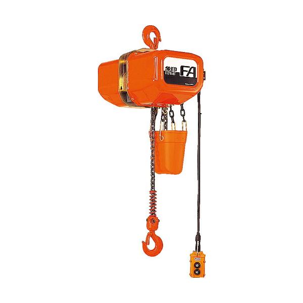 [仕様]●定格荷重(t)：1●標準揚程(m)：10●巻上速度(m/min)50Hz：6.3●巻上速度(m/min)60Hz：7.5●フック間最小距離(mm)：730(625)●時間定格(min)：30●操作電圧(V)：24●電源：3相200...