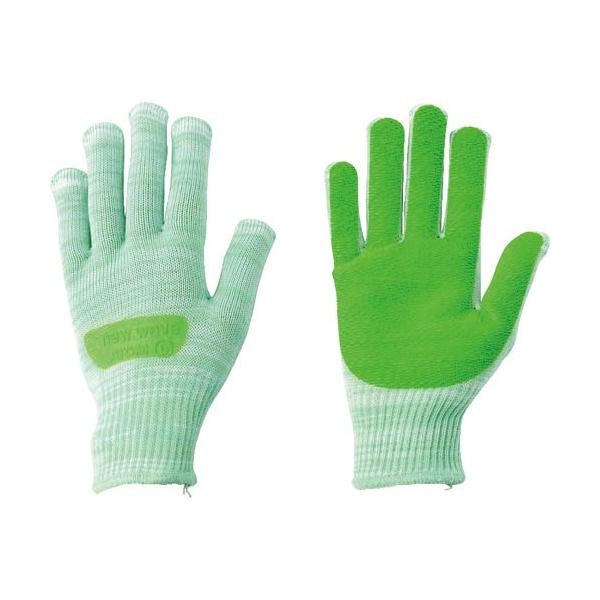 [特長]●波形ゴムにより高いグリップ力を発揮します。[仕様]●色：グリーン●サイズ：M●ゲージ数：10●全長(cm)：23.5●手のひら周り(cm)：19.0●中指長さ(cm)：7.8●厚さ(mm)：2.2[材質／仕上]●繊維部:綿、ナイロ...
