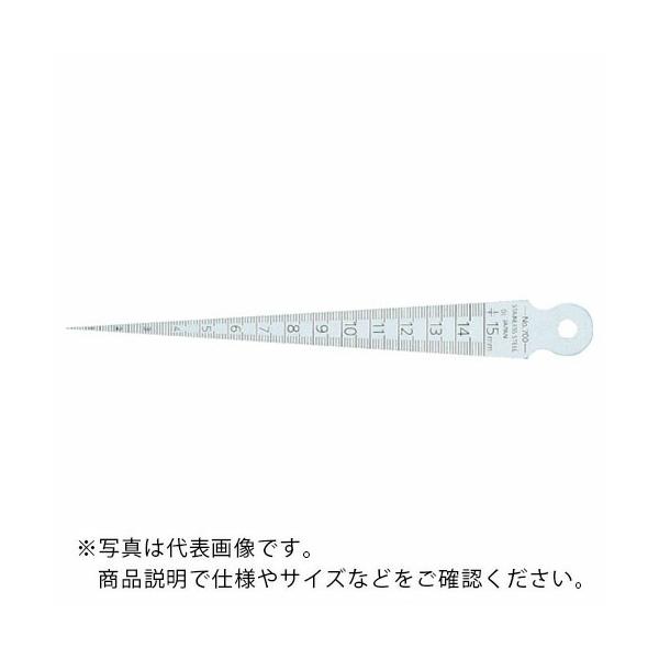 [特長]●幅のテーパーを利用してすき間を測定します。●焼き入れ品です。[仕様]●長さ(mm)：149●測定範囲(mm)：1〜15(0.1目盛)●最大許容誤差(mm)：±0.05●器差：±0.05mm[材質／仕上]●ステンレス（SUS420J...