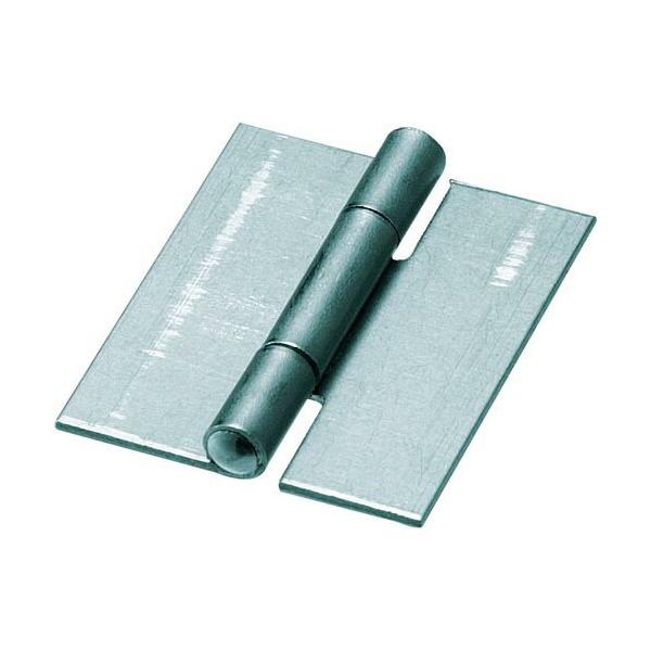 [特長]●溶接して取り付けるため取付穴のない蝶番です。[仕様]●全長(mm)：25.5●幅(mm)：21.0●厚さ(mm)：0.8●耐荷重(kg)2個使用時：1●取付方法：溶接タイプ●表面処理：生地仕上げ●軸径(mm)D2：3.8●開き角度...