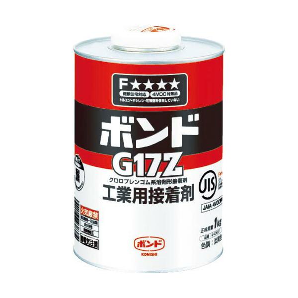 [特長]●初期接着力が強いため、仮止めなしで接着できます。●JIS F ☆☆☆☆規格品です。●日本接着剤工業会 JAIA 4VOC基準適合品です。●速乾型。[仕様]●色：淡黄色●容量(kg)：1●硬化時間：30分●容器：缶●液状[材質／仕上...