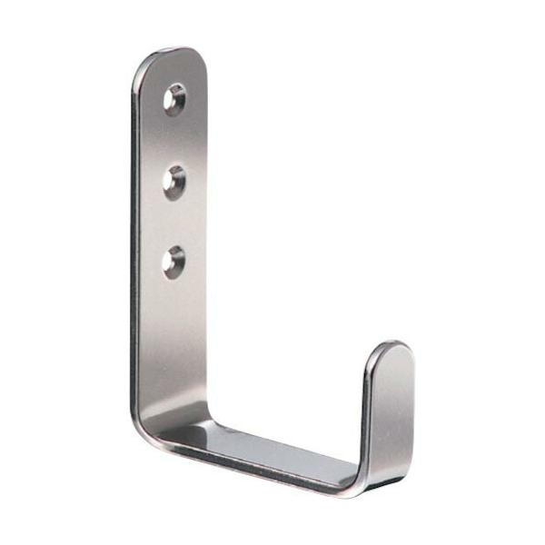 [特長]●多用途に使用できるステンレス製フックです。[仕様]●吊下荷重(N/kgf)：5●厚さ(mm)：4●A(mm)：28●D(mm)：20●H(mm)：80●L(mm)：106●取付穴数(個)：3●表面処理：鏡面[材質／仕上]●ステンレ...