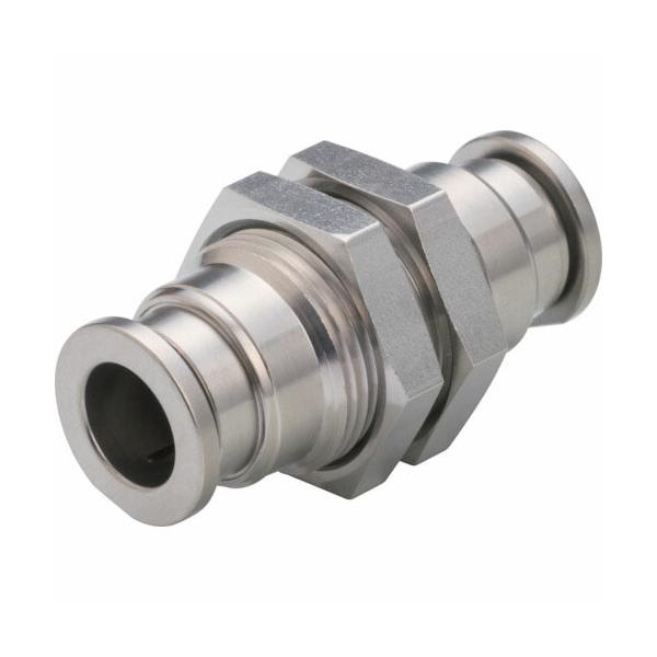 [特長]●耐蝕に優れたSUS316製ワンタッチ継手です。[仕様]●適合チューブ外径D(mm)：8×8●六角対辺(mm)：19●最高使用圧力(MPa)：1.0●使用流体：空気、水（条件有）、その他薬品など（条件有）●使用温度範囲(℃)：-5〜...