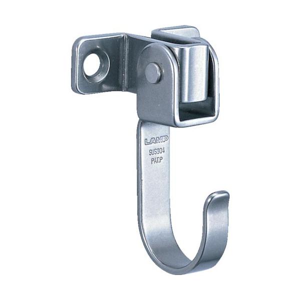 [特長]●フック部が前後に可動しますので、天井、壁など取り付ける場所に合わせて柔軟に対応します。[仕様]●幅(mm)：40●高さ(mm)：62●吊下荷重(N/kgf)：66/7●耐荷重(N/kgf)：66/7●色：ステンレス●A(mm)：4...