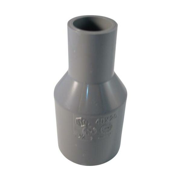 [特長]●硬質ポリ塩化ビニール樹脂から作られ、人体に無害で水に色や臭いがつきません。[仕様]●塩ビ管呼び径：40×20●寸法(mm)D：57●寸法(mm)L：113●最高使用圧力(MPa)：1●使用温度範囲(℃)：5〜40●寸法(mm)D1...