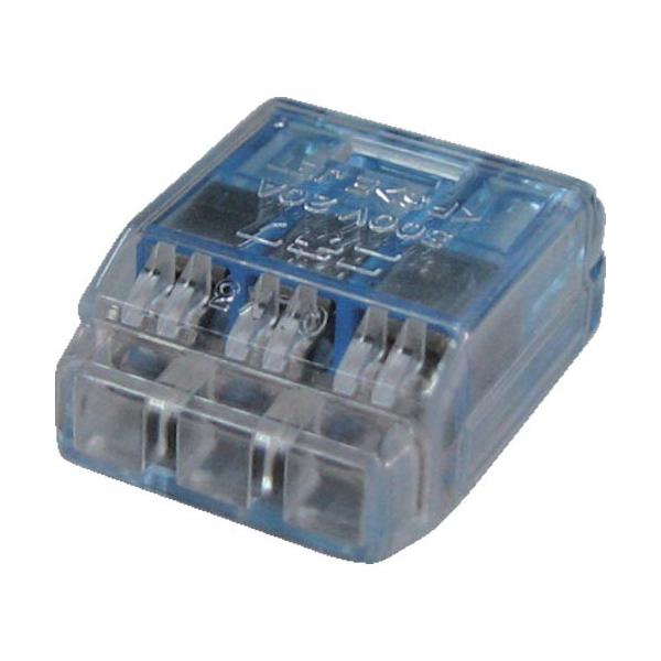[特長]●独自の2点接触スプリング構造です。●透明カバーで結線が目視で確認できます。●JIS C2813（屋内配線用差込形電線コネクタ）適合品です。（認定検査機関:〈PS〉E JET）[仕様]●極数：3●色：青透明●長さ(mm)：20.5●...