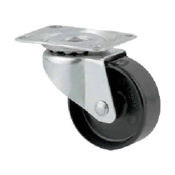 [特長]●ドイツ製の信頼・耐久性を備えた、標準的な小型キャスターです。[仕様]●許容荷重(daN)：24.5●許容荷重(kgf)：25●車輪径D(mm)：38●車輪幅(mm)：16●取付高H(mm)：50.5●取付座A(mm)：46●取付座...