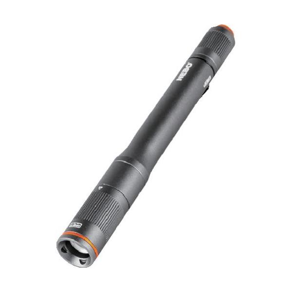 [特長]●完全防塵・防水のポケット点検用トーチです。●150ルーメンを出力する強力なポケットライトです。●3つのライトモードと調節可能なズームであらゆる状況に対応します。[仕様]●明るさ(lm)：150(強/ストロボ)/40(弱)●外径(m...