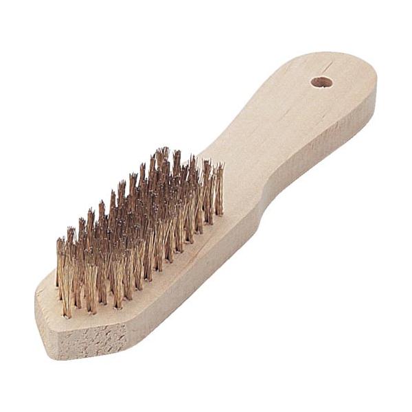 [特長]●幅の広い柄付なので力が入りやすくハードな作業に適しています。●ワイヤとステンレス、真鍮、ゴールドメッキ線を用意しました。[仕様]●毛材：ゴールドメッキ線●行数(行)：5●線径(mm)：0.30●植付(mm)：95●毛丈(mm)：2...