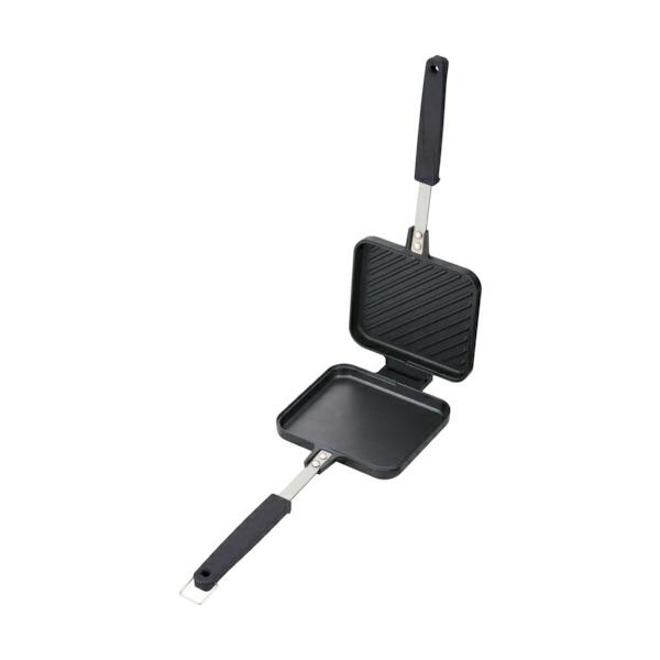 [特長]●カセットこんろで使う専用「ホットサンドグリル」です。●セパレート式でホットサンドグリルとしても、ミニフライパンとしても使用できます。●カセットこんろのごとくにはまる安全設計です。●多彩なメニューのレシピ付です。[用途]●アウトドア...