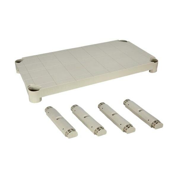 [特長]●脚は棚板内にワンタッチで収納可能です。●（棚1枚につき脚4本収納可能）●棚板表面にシボ加工をほどこし、荷物のズレを防止します。●脚側面、棚板側面等にもシボ加工をほどこしたことにより、高級感あるマットな質感を実現、汚れや傷も目立ちに...