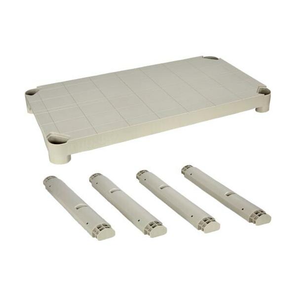 [特長]●脚は棚板内にワンタッチで収納可能です。●（棚1枚につき脚4本収納可能）●棚板表面にシボ加工をほどこし、荷物のズレを防止します。●脚側面、棚板側面等にもシボ加工をほどこしたことにより、高級感あるマットな質感を実現、汚れや傷も目立ちに...