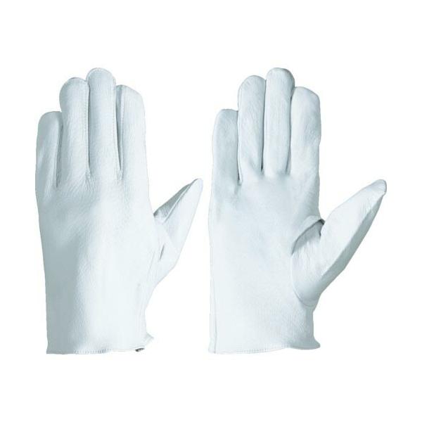 [特長]●摩耗に強く、軽量で作業性・通気性に優れています。[仕様]●色：ホワイト●サイズ：フリー●全長(cm)：22.0●手のひら周り(cm)：22.0●中指長さ(cm)：9.0●厚さ(mm)：0.6[材質／仕上]●豚本革