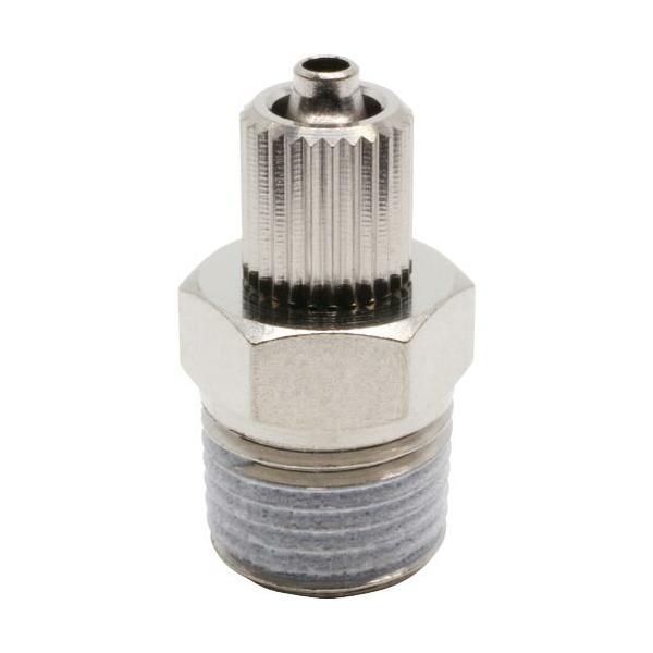 [特長]●小型機器や、省スペースの細かい配管に最適です。●真空機器の配管にも最適です。（弊社UDチューブを推奨）●締付タイプはチューブの着脱が容易で、手締めのみでチューブの締付けが可能です。[仕様]●適合チューブ外径(mm)：4●接続口径：...