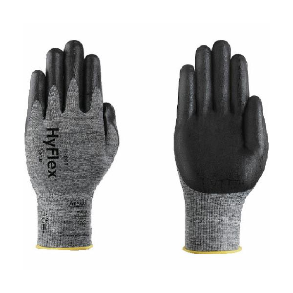 [特長]●特殊な編み方、独自のZONZテクノロジーで吸い付くような柔らかい着用感です。●発泡ニトリルコーティングでオイルグリップ力に優れています。●コーティングは黒、ライナーもグレーなので汚れが目立ちません。●DMFフリー[仕様]●色：グレ...