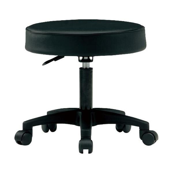 [特長]●キャスター付脚で効率の良い作業が可能です。[仕様]●座幅(mm)：440●座奥行(mm)：440●幅(mm)：467●張地：ビニールレザー張り●色：ブラック●脚色：ブラック●座高(mm)：441〜571●キャスター径(mm)：50...