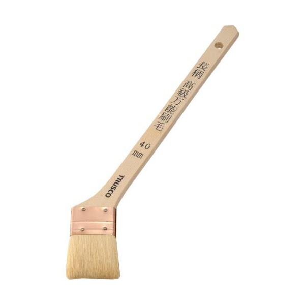 [特長]●柄が長いので手の届きにくい所や奥まった所の塗装に優れています。●耐久性、作業性に優れた山羊尾毛を使用しています。[仕様]●刷毛幅(mm)：40●毛丈(mm)：35●玉厚(mm)：9●全長(mm)：280[材質／仕上]●毛:山羊毛●...