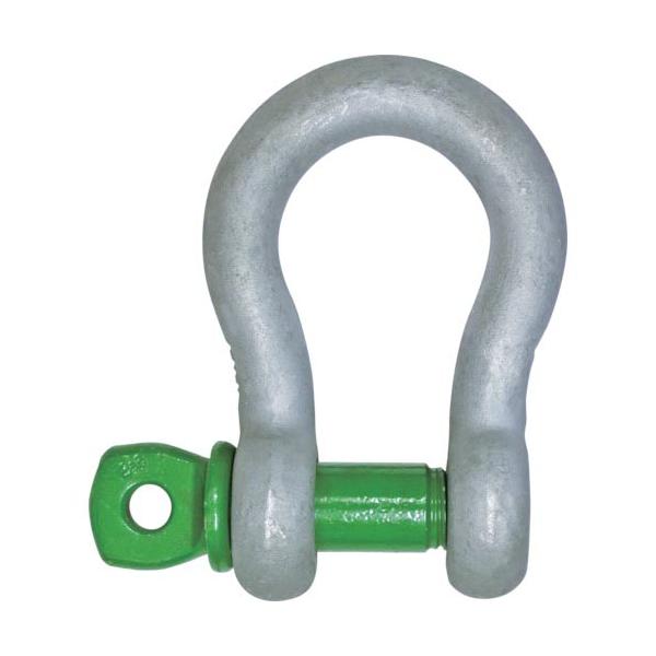 [特長]●溶融亜鉛メッキを施した軽量でコンパクトなシャックルです。●ワイヤロープを2本掛けした時の取りあいで、ワイヤ同士が重なりにくいO字形状をしています。[用途]●荷役作業、多目的連結金具として。[仕様]●基本使用荷重(t)：1●タイプ：...