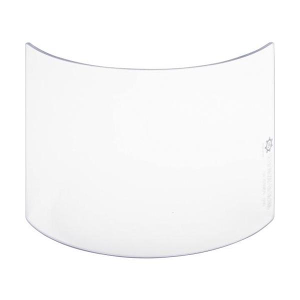 [特長]●汚れは水洗いで軽く落とせます。●作業者を放射熱から守りながら視界を確保できます。[仕様]●EN166：EN133準拠　厚さ：4mm●色：クリア●サイズ：フリー●幅(cm)：28●長さ(cm)：17.5[材質／仕上]●ポリカーボネート