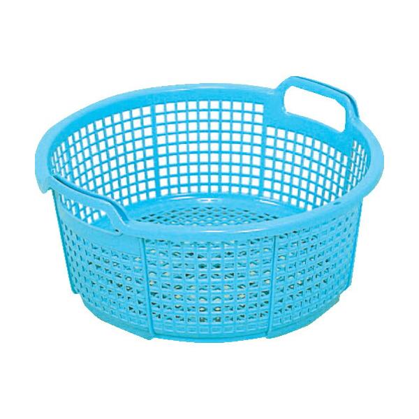 [特長]●積み重ね（ネスティング）可能です。●野菜などの水切りや収穫に最適です。[仕様]●外形寸法(mm)高さ：191●色：ライトブルー●外形寸法(mm)外径：450●タイプ：手付●有効内寸(mm)間口：361●有効内寸(mm)奥行：361...