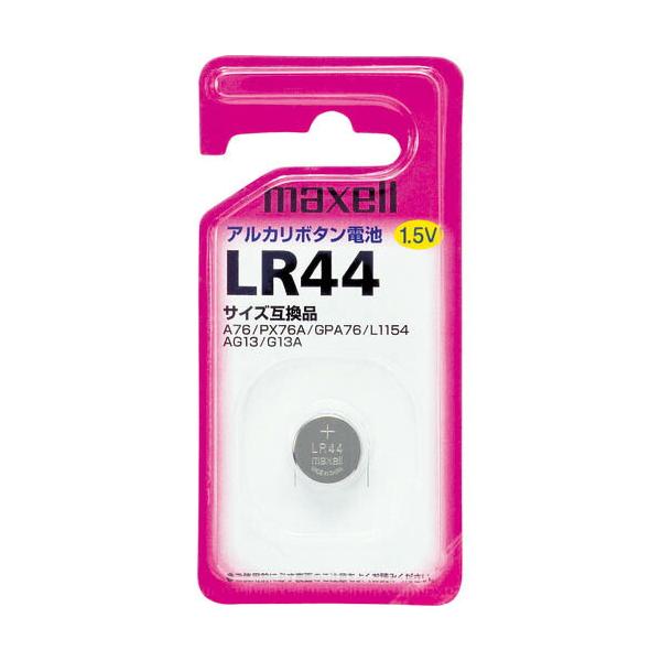 [特長]●カードラジオ、電卓、電子ゲーム、小型測定器用です。[仕様]●タイプ：アルカリ●使用推奨期限(年)：2●電圧(V)：1.5●規格：LR44●パック入数(本)：1