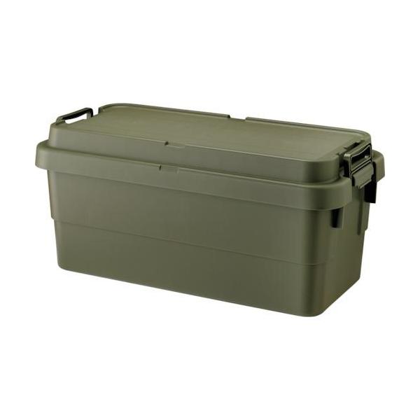 [特長]●頑丈さが特徴のフタ付き収納ボックスです。●シンプルなデザインで部屋置きでも違和感がありません。●ガーデニングアイテムやアウトドアギアの収納など、野外でも活躍します。[仕様]●容量(L)：70●色：緑●外形寸法(mm)間口：390●...