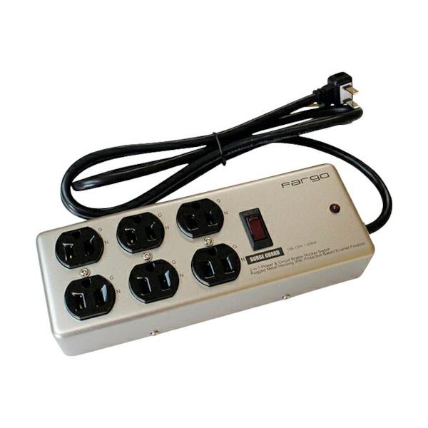 [特長]●鉄製で丈夫なスチールタップです。[仕様]●コンセント数：6個口●ケーブル長(m)：1.8●色：シルバー●幅(mm)：80●奥行(mm)：225●高さ(mm)：40●定格電圧(V)：15A・100〜125V(1500Wまで)●定格電...