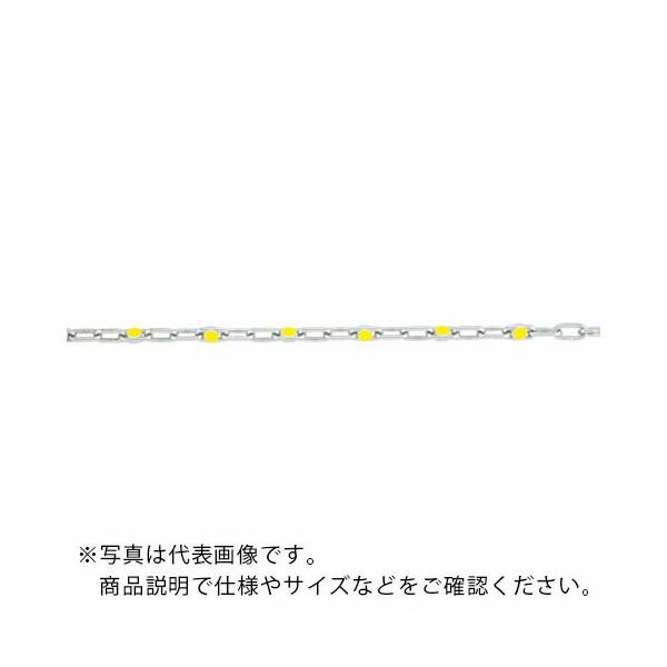 [特長]●ステンレスチェーンにチェーンアイが2リンクおきに一組セットされています。●夕方や夜に車のヘッドライトなどに反射して光るため、安全確保に役立ちます。[仕様]●全長(m)：1●線径d(mm)：4●内長P(mm)：26●内幅W(mm)：...