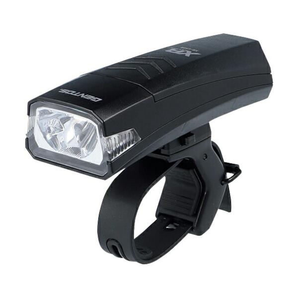 [特長]●対向車や歩行者が眩しくない上面カットリフレクター搭載です。●斧形の照射面・AXビームリフレクター搭載です。●φ22〜42mmのハンドル径に対応します。●エネループ・充電式エボルタ使用可能です。[仕様]●明るさ(lm)：210(強モ...