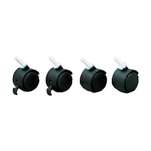 [特長]●メタルミニ専用のキャスターです。[仕様]●ストッパー付き1個48g・ストッパーなし1個45g●軸長L(mm)：24.5●車輪幅(mm)：60●取付高H(mm)：77●ねじ山：20山●走行時耐荷重(kg/個)：25●袋入数(個)：ス...