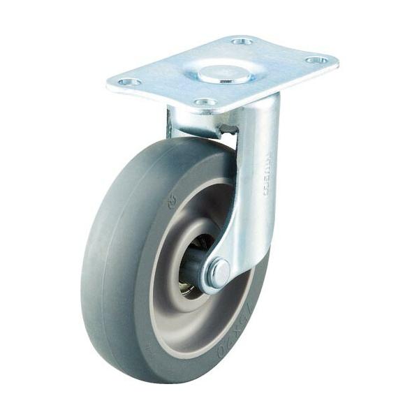 [特長]●車輪部にラジアルベアリングを採用していますので始動抵抗が低減し、音が静かです。●ゴム車より床に跡が付きにくい材質です。●ナイロン車より走行音が静かです。[仕様]●許容荷重(daN)：35●許容荷重(kgf)：35.7●車輪径D(m...