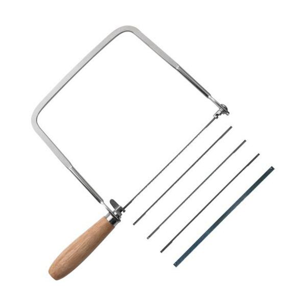 [特長]●刃は焼入れをしてあるので、切れ味が長持ちします。●替刃を使用することにより、木工工作から非金属の切断やプラスチック・塩ビの切断にもご使用できます。[仕様]●使用ノコ刃サイズ(mm)：170●全長(mm)：300●替刃全長(mm)：...