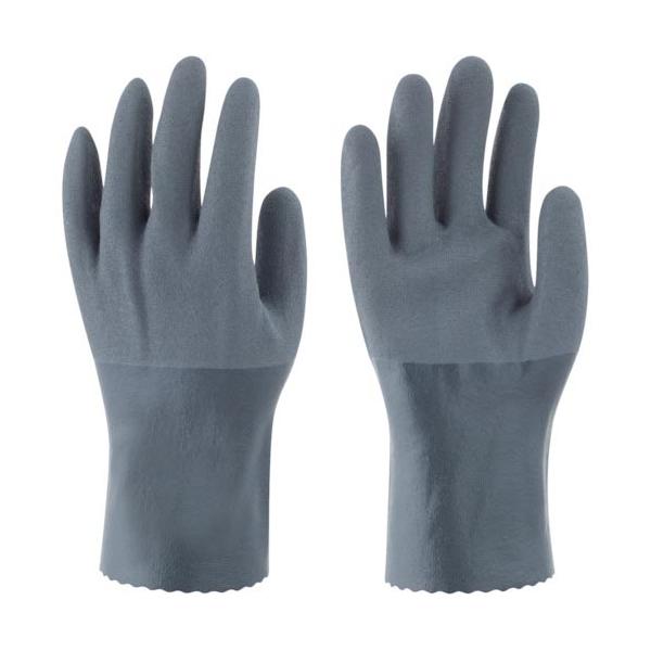 [特長]●東和独自の表面を凹凸加工したすべり止め（マイクロフィニッシュ［［Ｒ上］］）でドライの状態はもちろんのこと、油が付着した物の取り扱いでも高いグリップ効果を発揮します。●耐久性を重視した独自の湾曲成形で手の動きを妨げず、疲れにくい手袋...