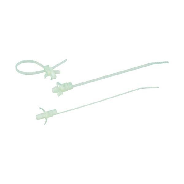 [特長]●パネルの取付穴に差し込んだ後でも引き抜きが可能なプッシュマウントたいです。●リリースレバーと矢じり部を一体化したことで取付穴への差し込み時、リリース時の作業性が向上しました。[仕様]●色：薄緑●幅(mm)：2.5●長さ(mm)：1...