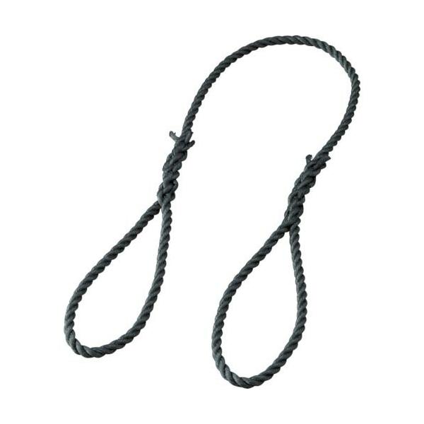 [特長]●台付ワイヤに比べ、油、サビなどの問題がないため、荷物を傷つけず汚しません。●ポリプロピレンは繊維の中で比重が最も軽く吸湿性がありません。[仕様]●色：黒●線径(mm)：9●長さ(m)：1●包装形態：ビニタイ止め[材質／仕上]●ポリ...