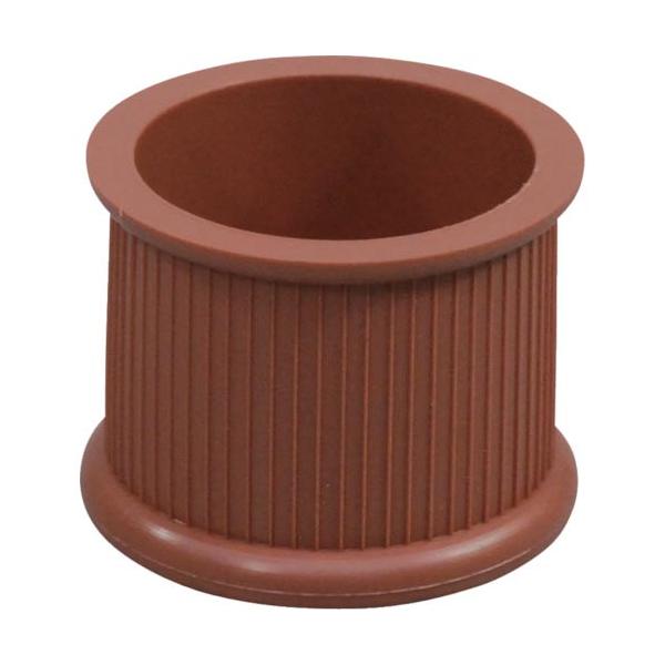 [特長]●エラストマー樹脂を使用しているので耐久性に優れ、色落ちがしにくくなっています。[仕様]●内寸(mm)：φ28●色：茶●タイプ：丸[材質／仕上]●エラストマー樹脂