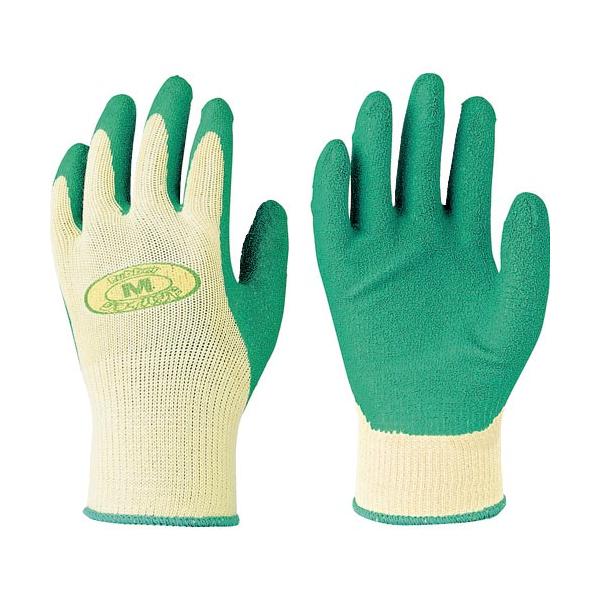 [特長]●ヒダ状のすべり止め加工で、グリップ力に優れています。●通気性がよく、蒸れにくい背抜きタイプです。●柔らかく作業性の良い天然ゴムコーティング手袋です。[仕様]●色：ベージュ/グリーン●サイズ：M●ゲージ数：10●全長(cm)：24....