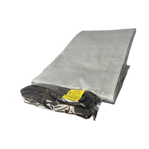 [特長]●軽くて使いやすい、短期間向けトラックシートです。[仕様]●色：シルバー●幅(m)：1.74●長さ(m)：2.1●厚さ(mm)：0.19●ハトメ数(個)：12●ハトメピッチ(cm)：55×67●耐久期間：約3〜6ヵ月●引張強度：縦5...